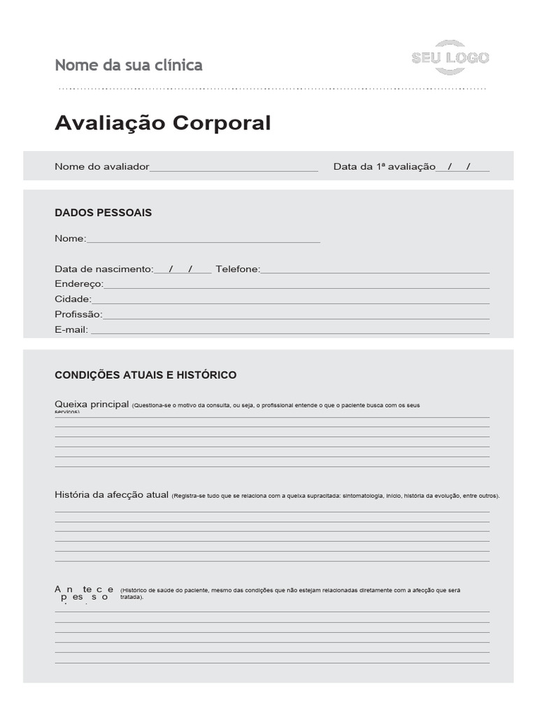 Ficha de Avaliacao Corporal | PDF Ficha de Avaliacao Corporal | PDF