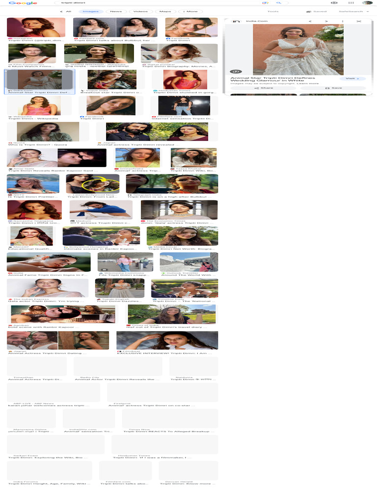 Tripti Dimri - Google Search | PDF