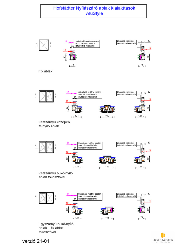 Hofstadter Nyilaszaro Ablak Kialakitasok AluStyle Ver 21 01 | PDF