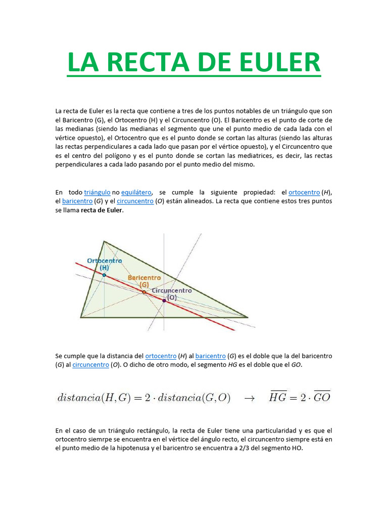 Recta Euler | PDF