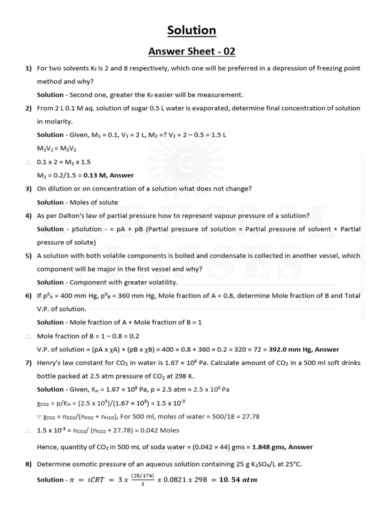 Answer Sheet - 02 | PDF