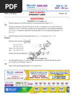 Class 11 Straight Lines Complete Notes | PDF