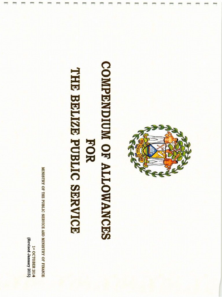 Compendium of Allowance - Revised Janaury 2015 | PDF