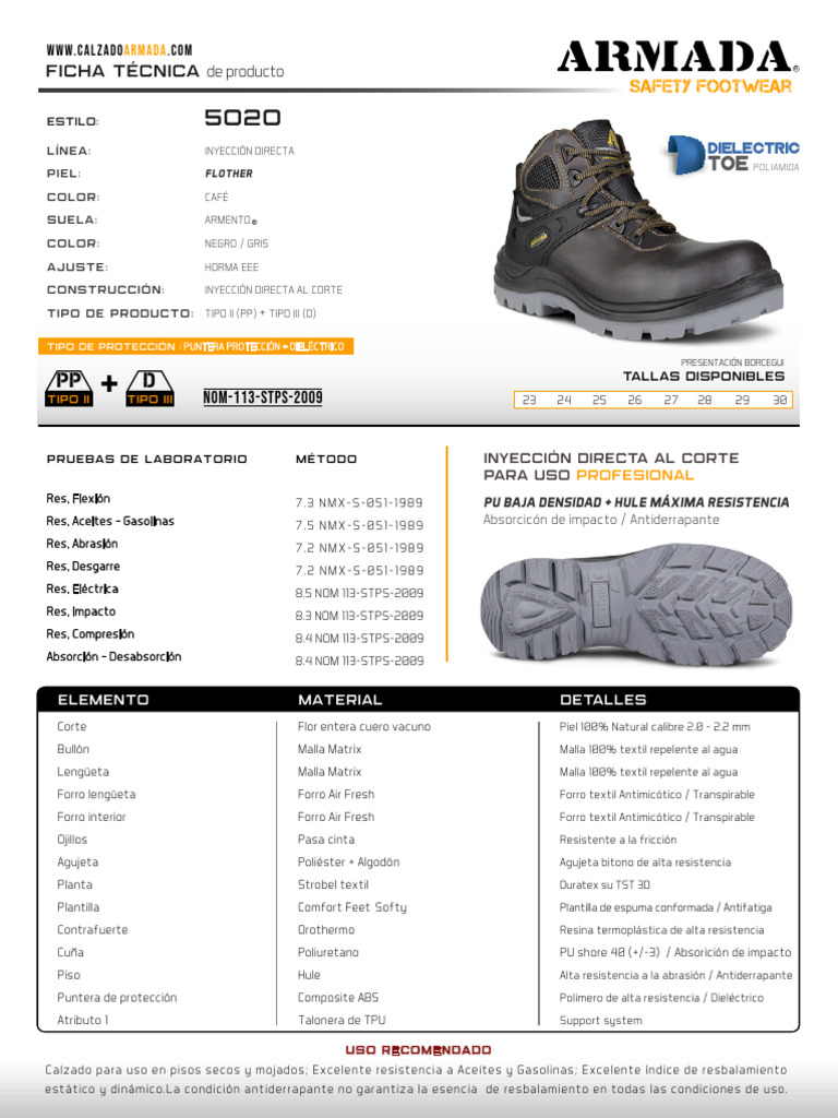 P - Ficha Técnica - Estilo 5020 - Flother-Café - Armento | PDF