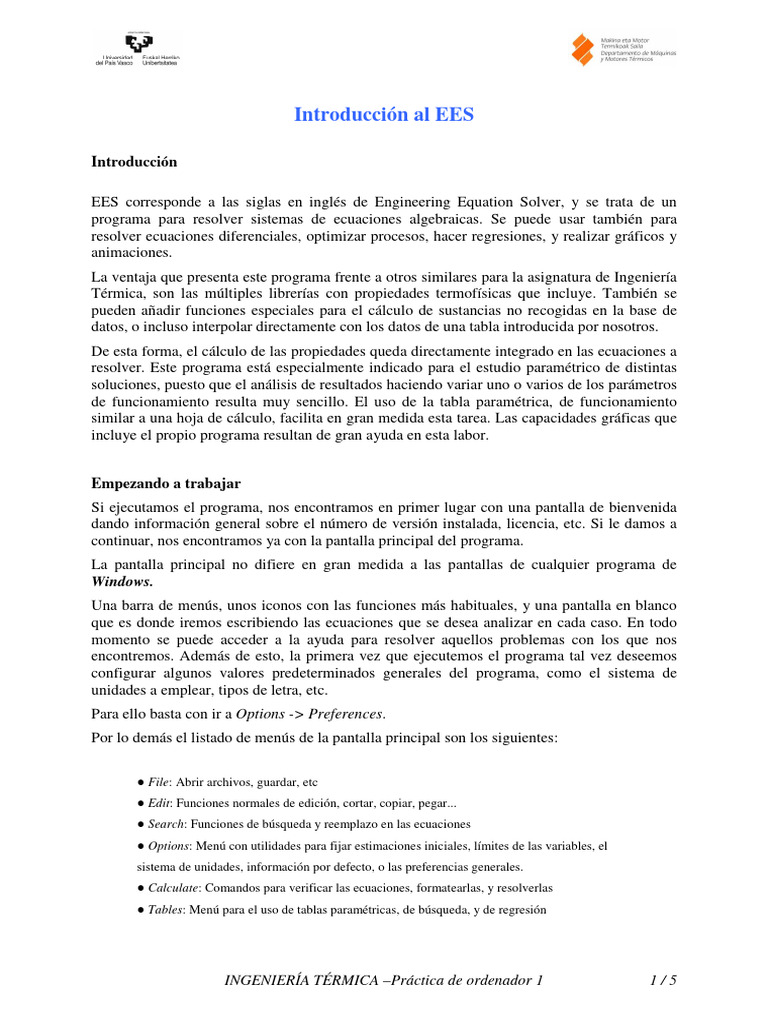 Introducción Al EES | PDF | Informática