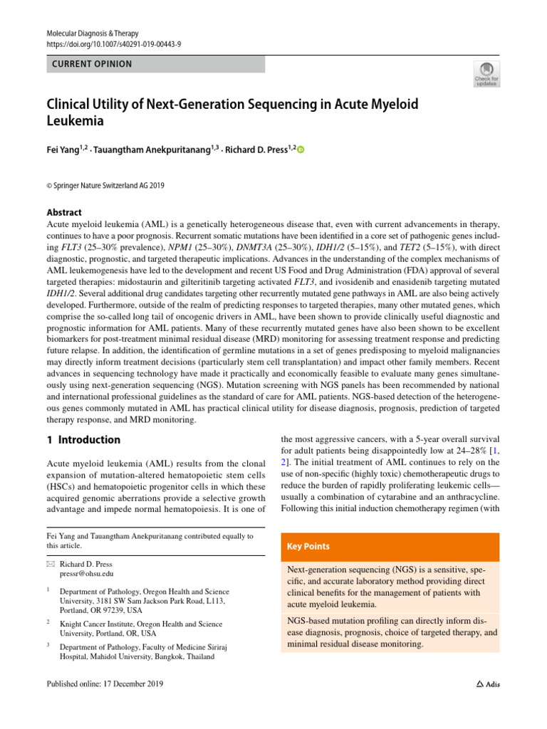 Aml NGS | PDF | Fluorescence In Situ Hybridization | Leukemia