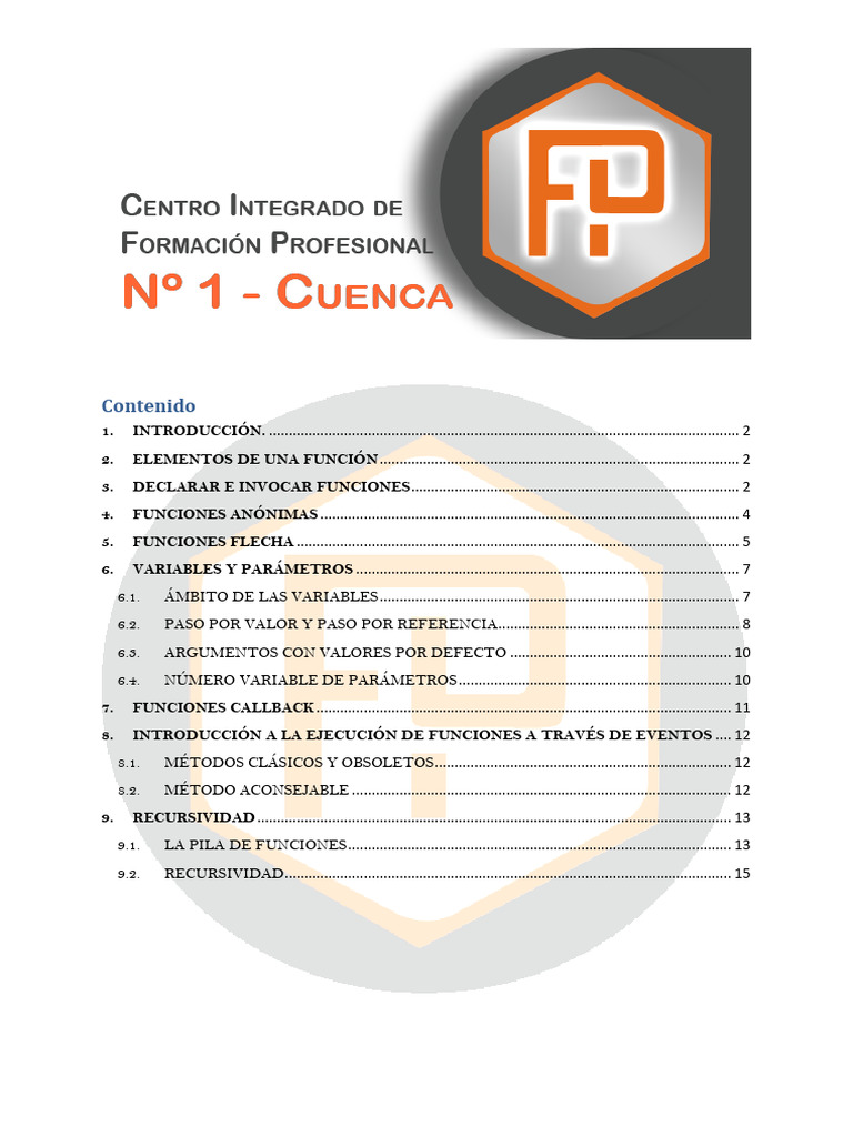 Funciones | PDF | Devolución de llamada (programación de computadora) | Script Java