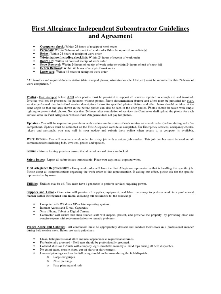 (Completed) First Allegiance Agreements | PDF | Indemnity