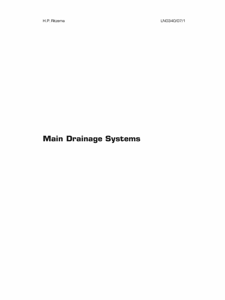 Main Drainage System | PDF | Drainage | River
