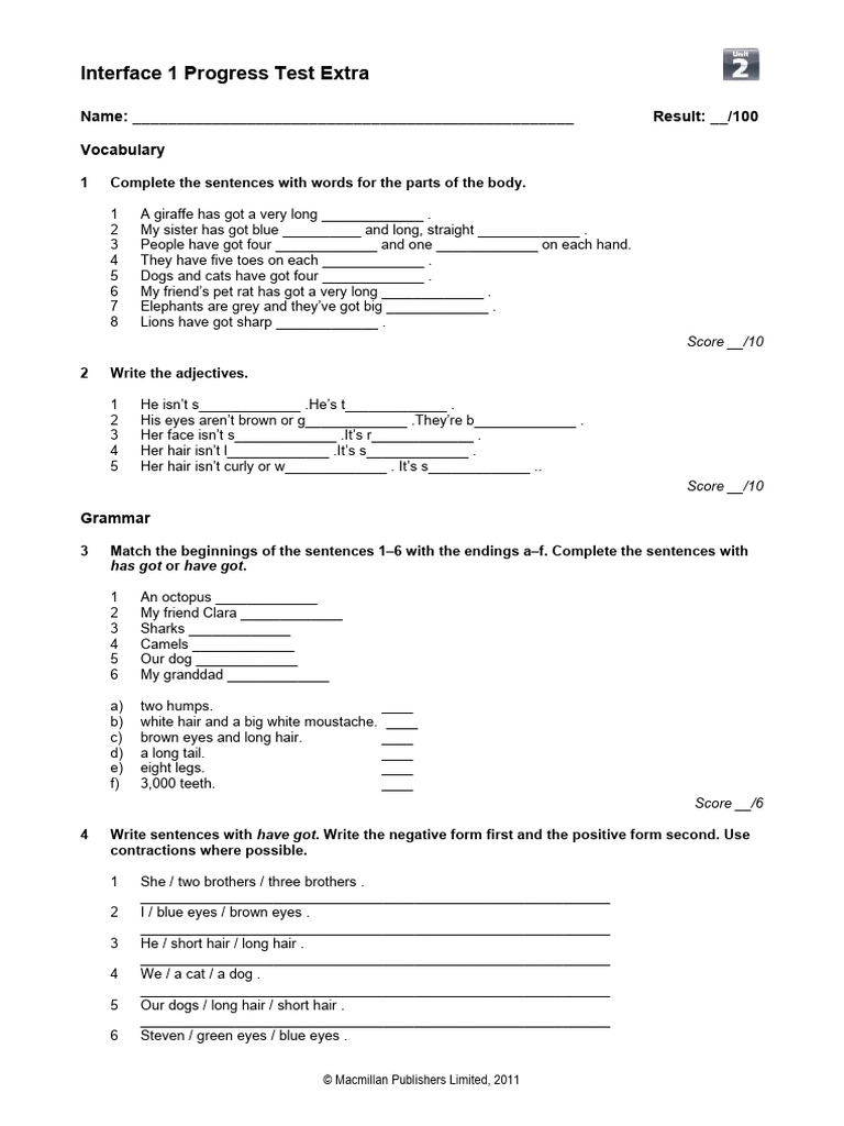 Interface 1 Progress Test Overview | PDF | Mouse | Domesticated Animals