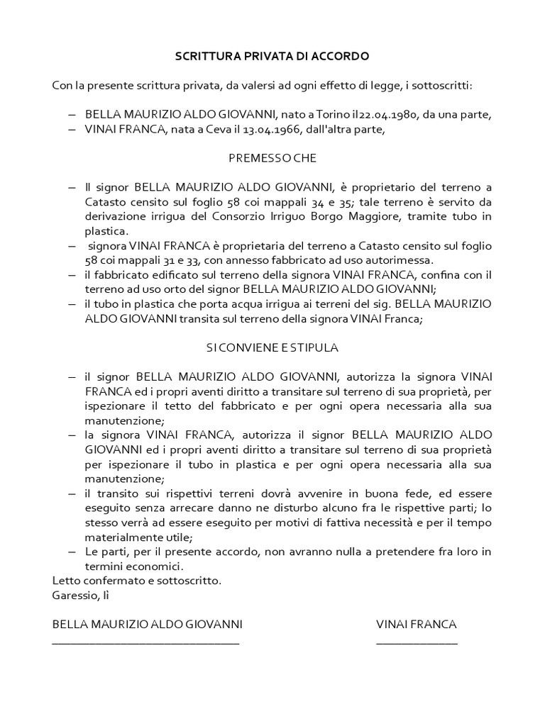 Scrittura Privata | PDF