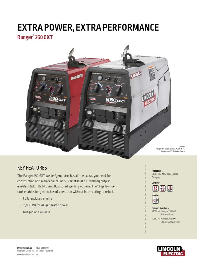 Lincoln Ranger 250 GXT | PDF