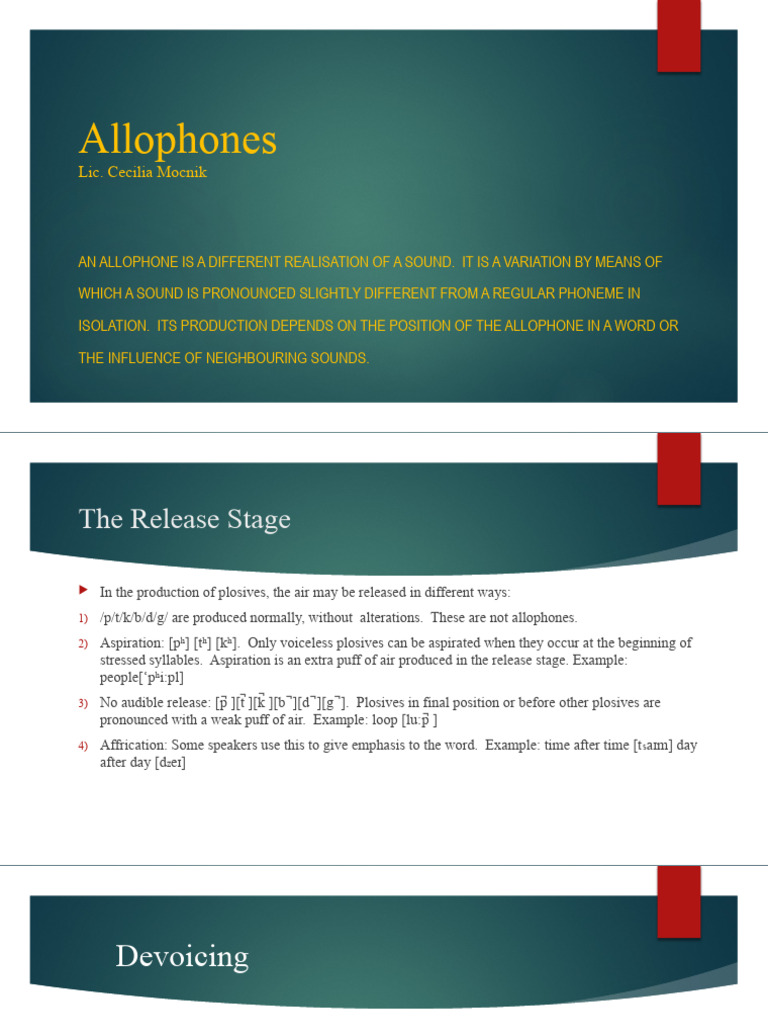 Understanding Allophones | PDF | Language Arts & Discipline
