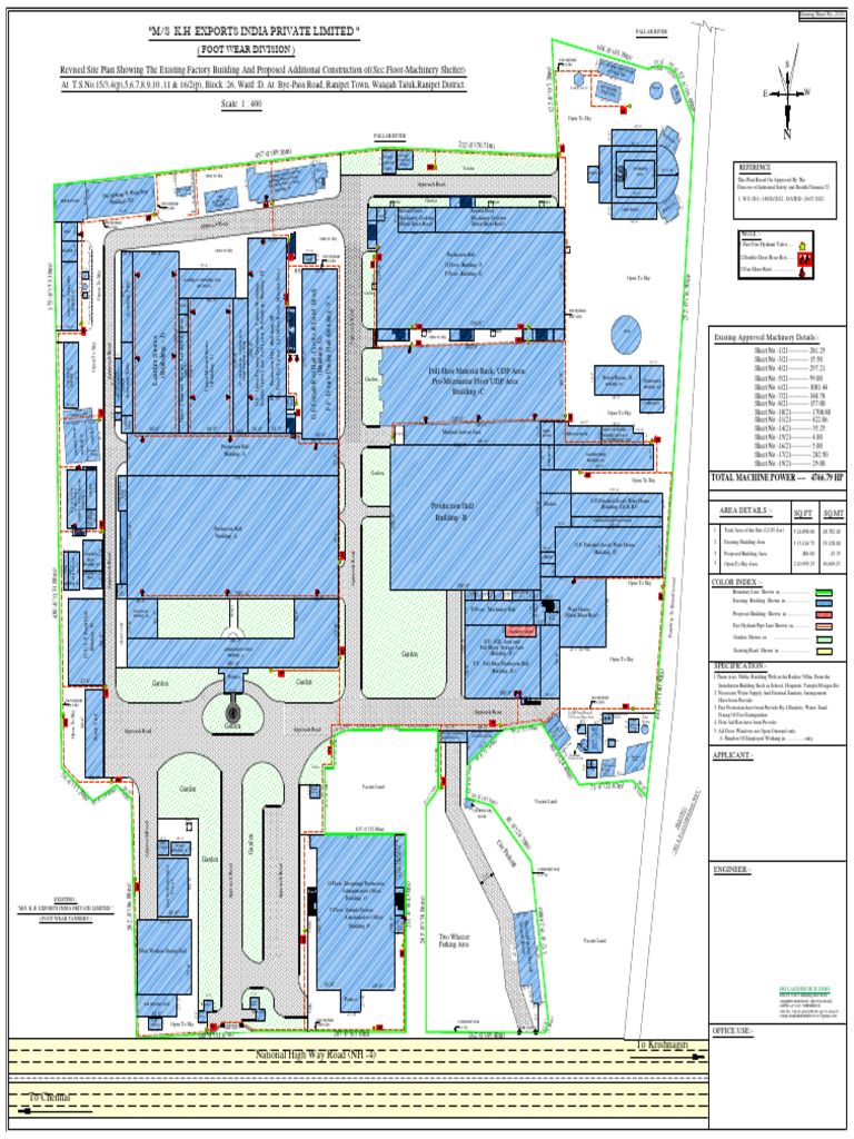 KH (Footwear Div) - Ranipet Site Plan | PDF