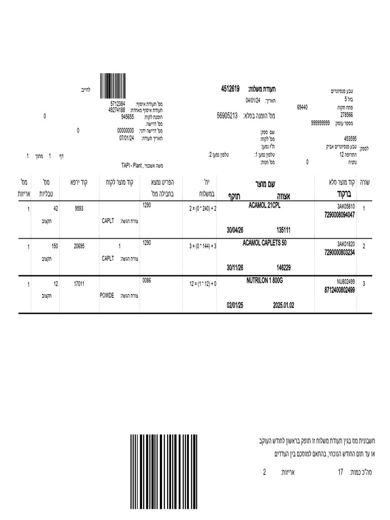 Acamol 21Cpl 7290008094047 135111 30/04/26 Acamol Caplets 50 ...