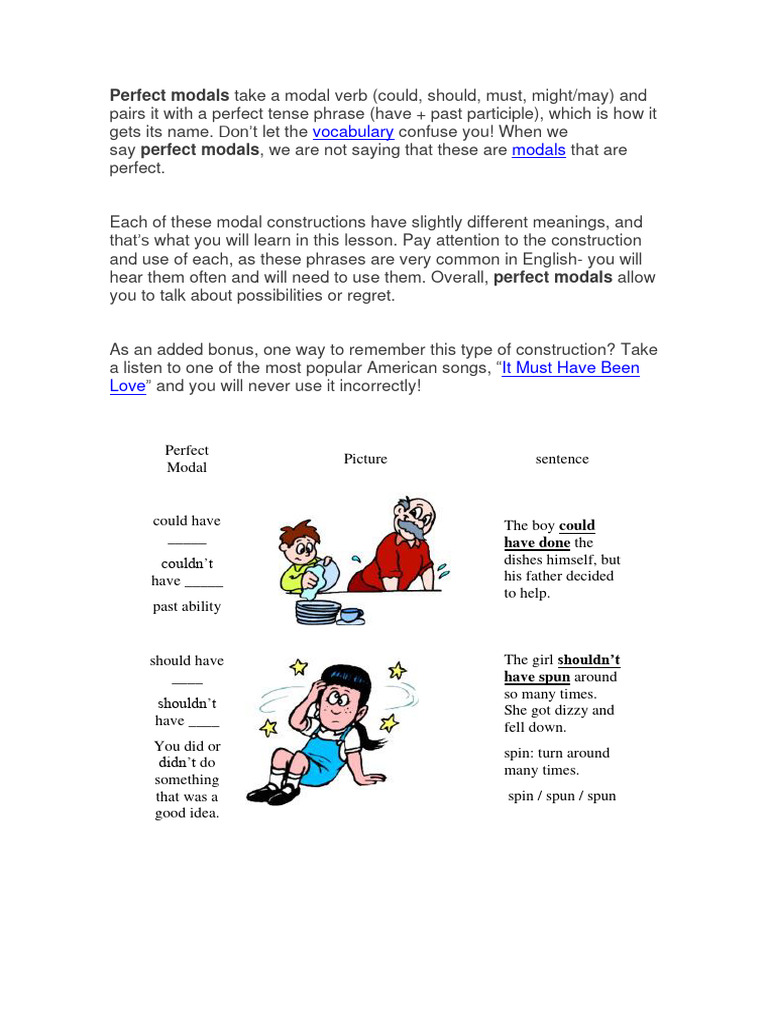 Perfect Modals | PDF | Perfect (Grammar) | Syntax