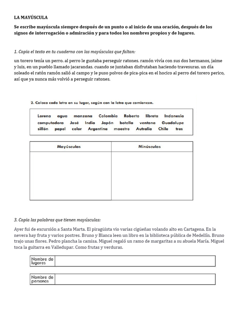 Uso de Mayúsculas en Español | PDF