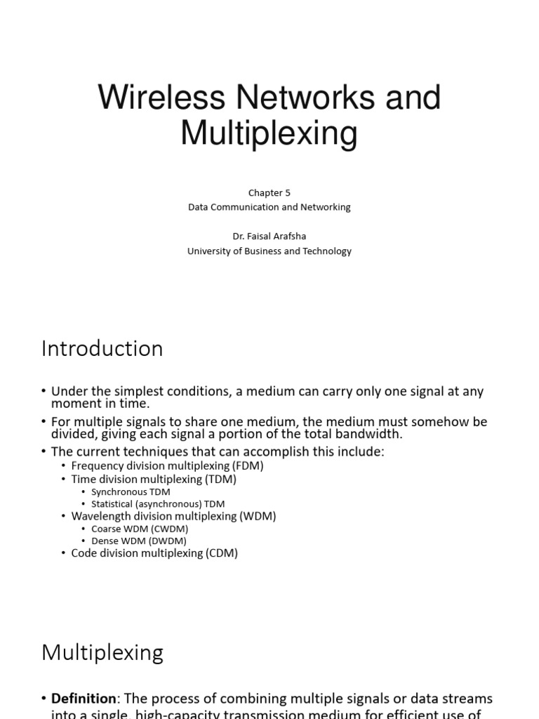Chapter 5 Multiplexing | PDF | Technology & Engineering