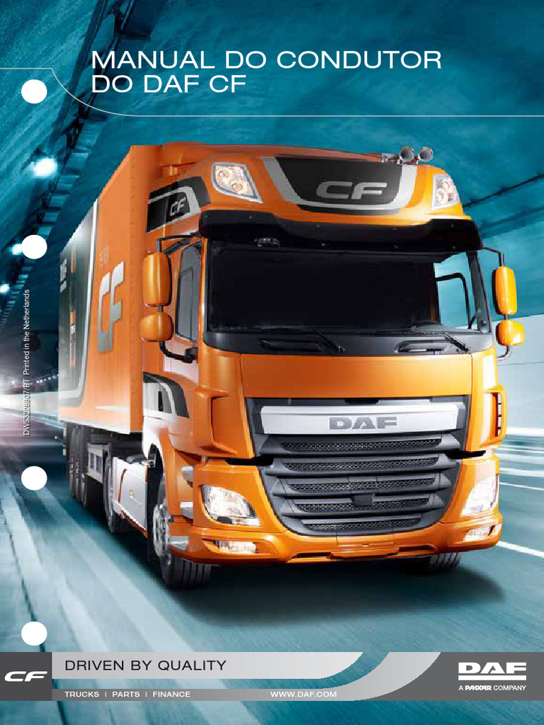 Manual Do Condutor Do Daf CF: Driven by Quality | PDF
