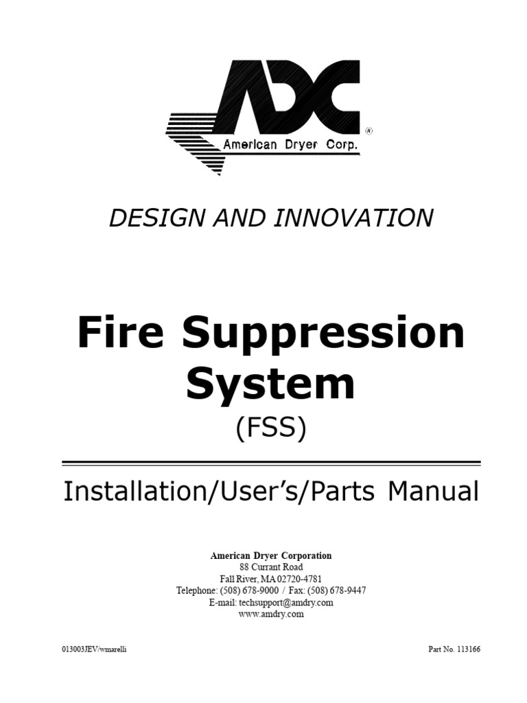 Fire Supression System Installation Users Parts | PDF | Home & Garden