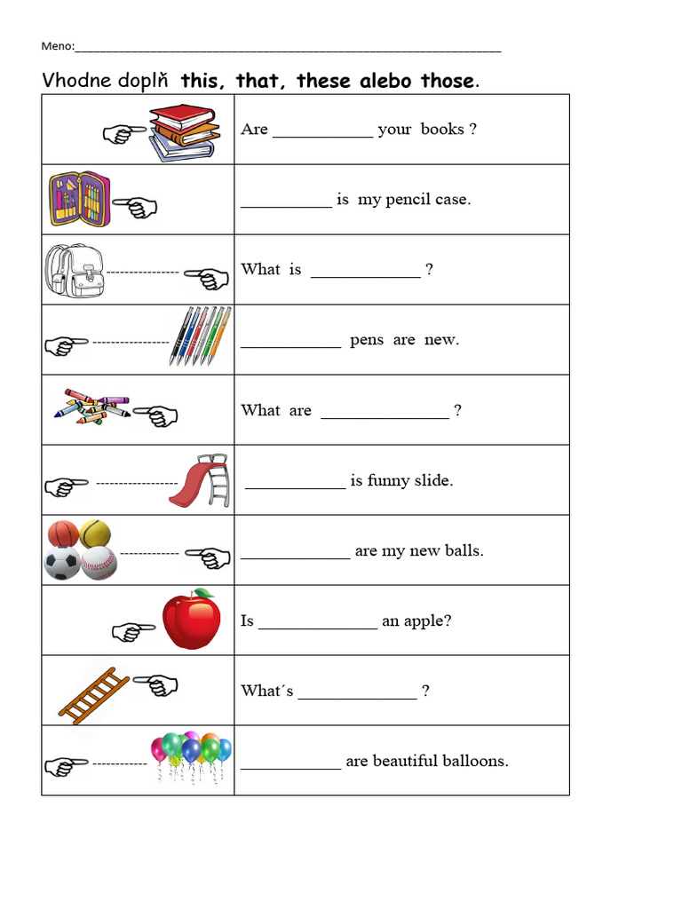 This, That, These, Those - Test | PDF | Home & Garden