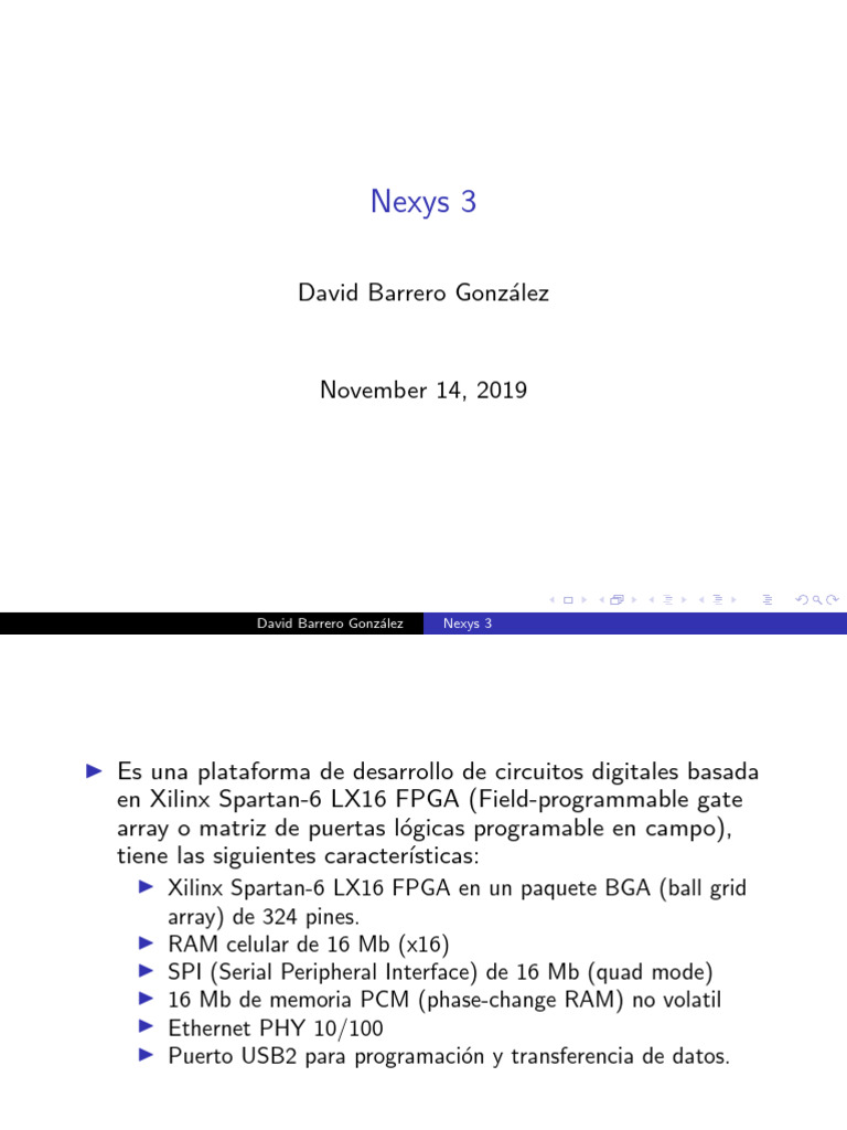 Nexys 3 | PDF | Arreglos de compuertas lógicas programables en sitio | Tecnologías de la información