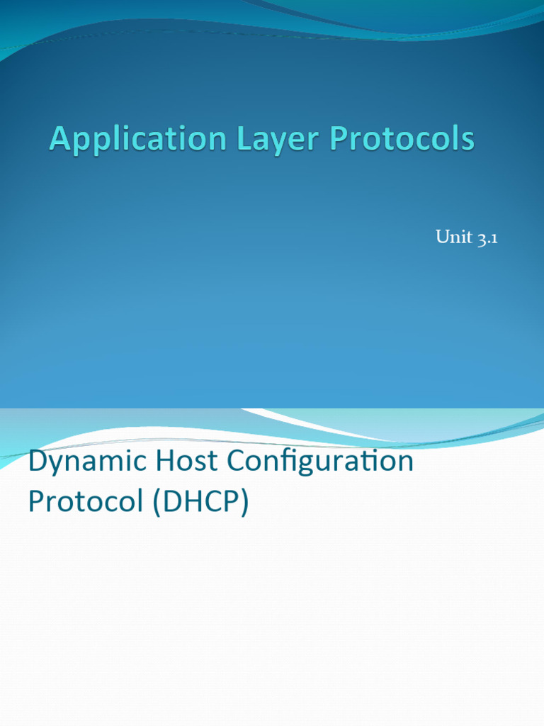 ApplicationLayerProtocols - DHCP-DNS | PDF | Computers