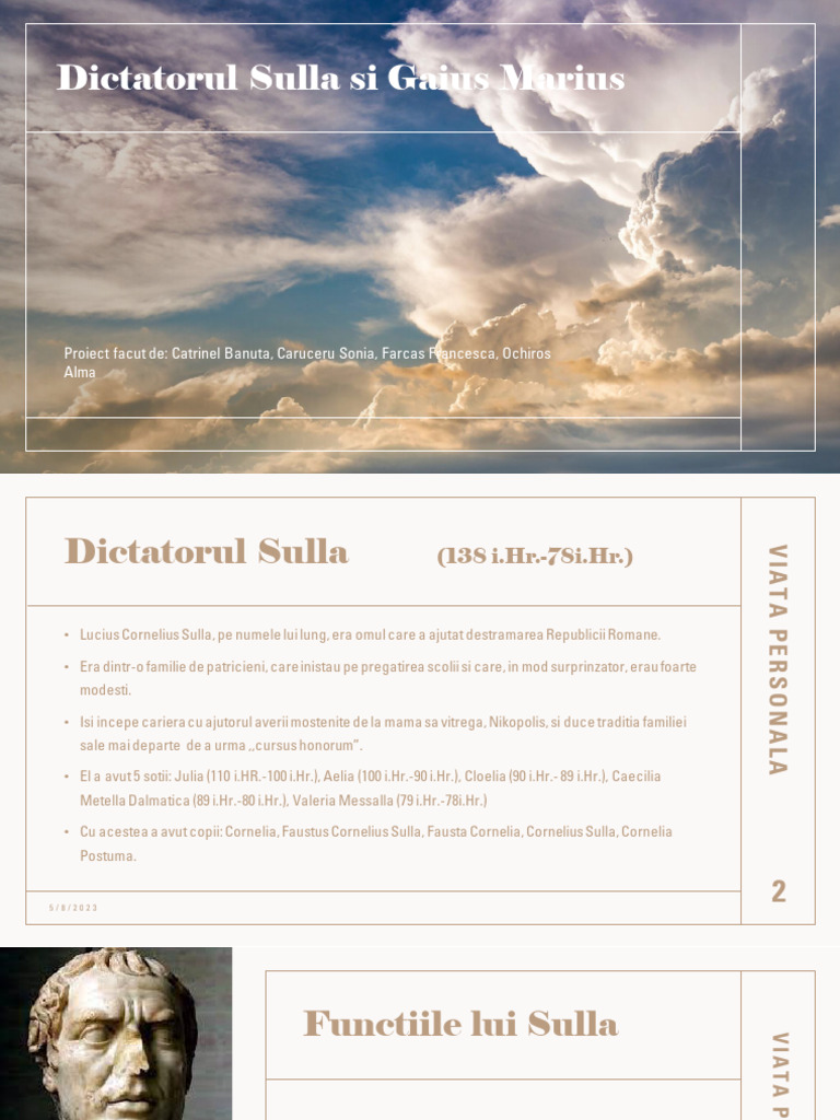 Dictatorul Sulla Si Gaius Marius | PDF