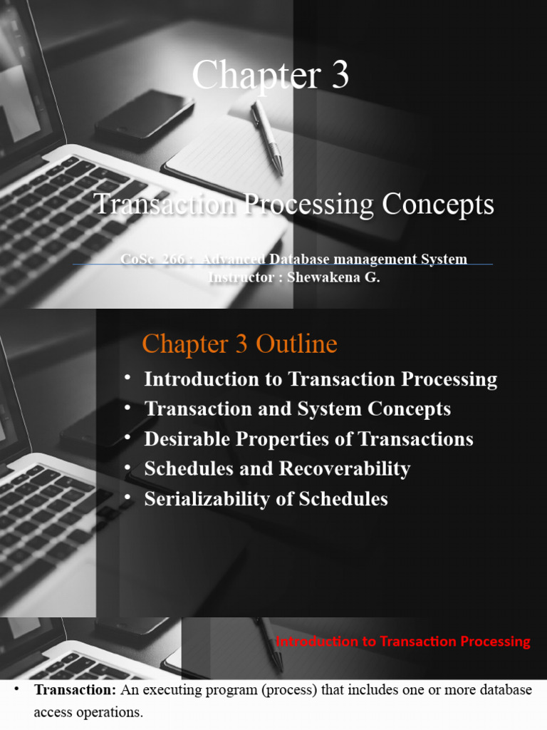 Chapter 3 ADBMS | PDF | Database Transaction | Acid Chapter 3 ADBMS | PDF | Database Transaction | Acid