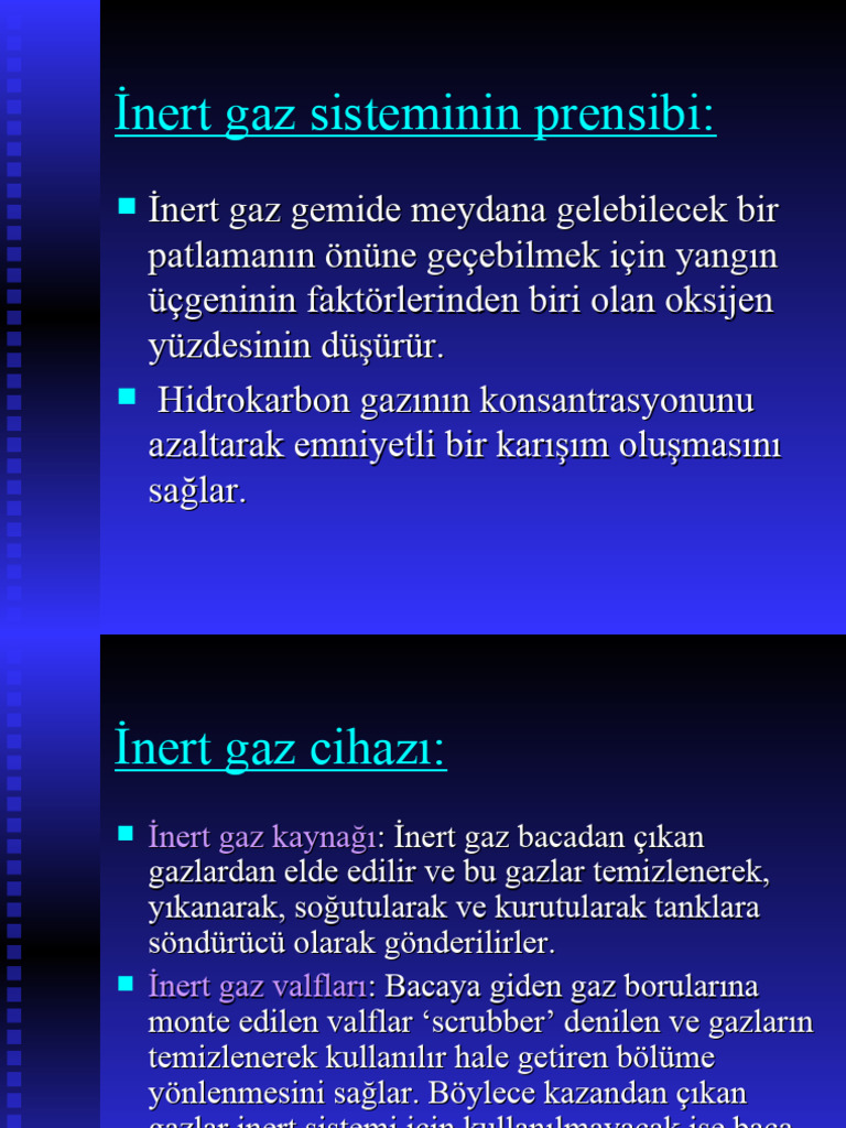 İnert Gaz Si̇stemi̇ | PDF