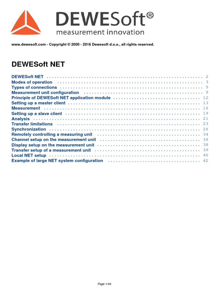 DEWESoft NET | PDF | Computers | Technology & Engineering