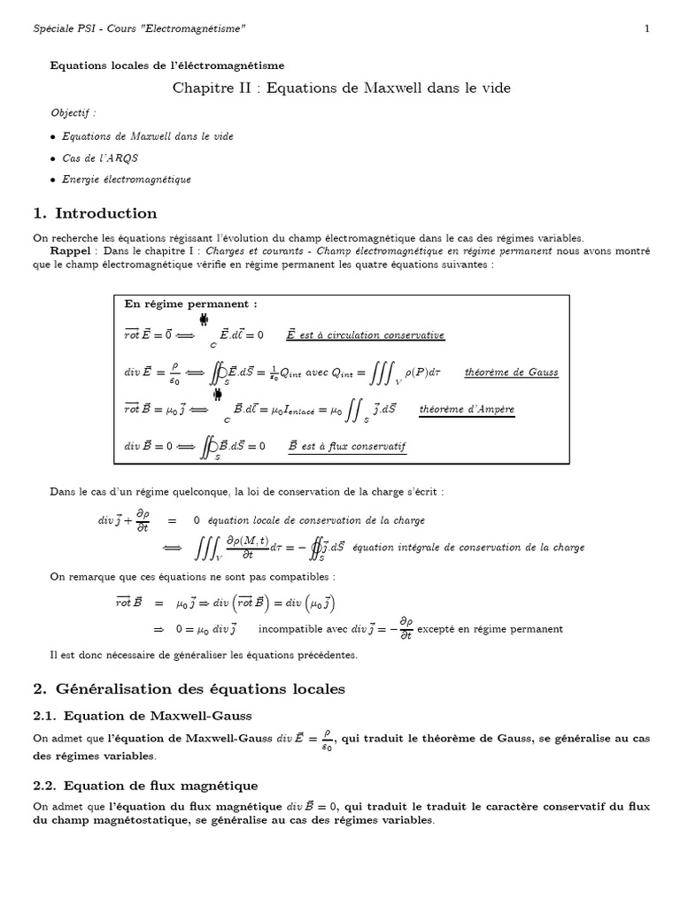 Electromag Chapitre 02 | PDF