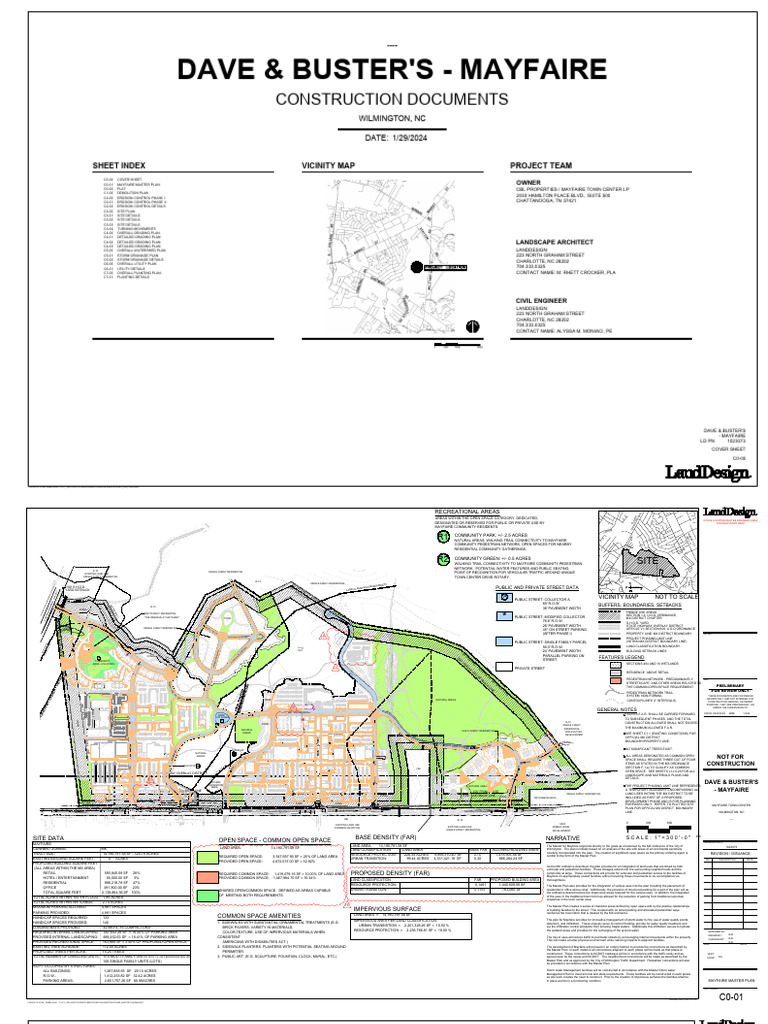Plans For A Proposed Dave and Busters in Wilmington, NC | PDF