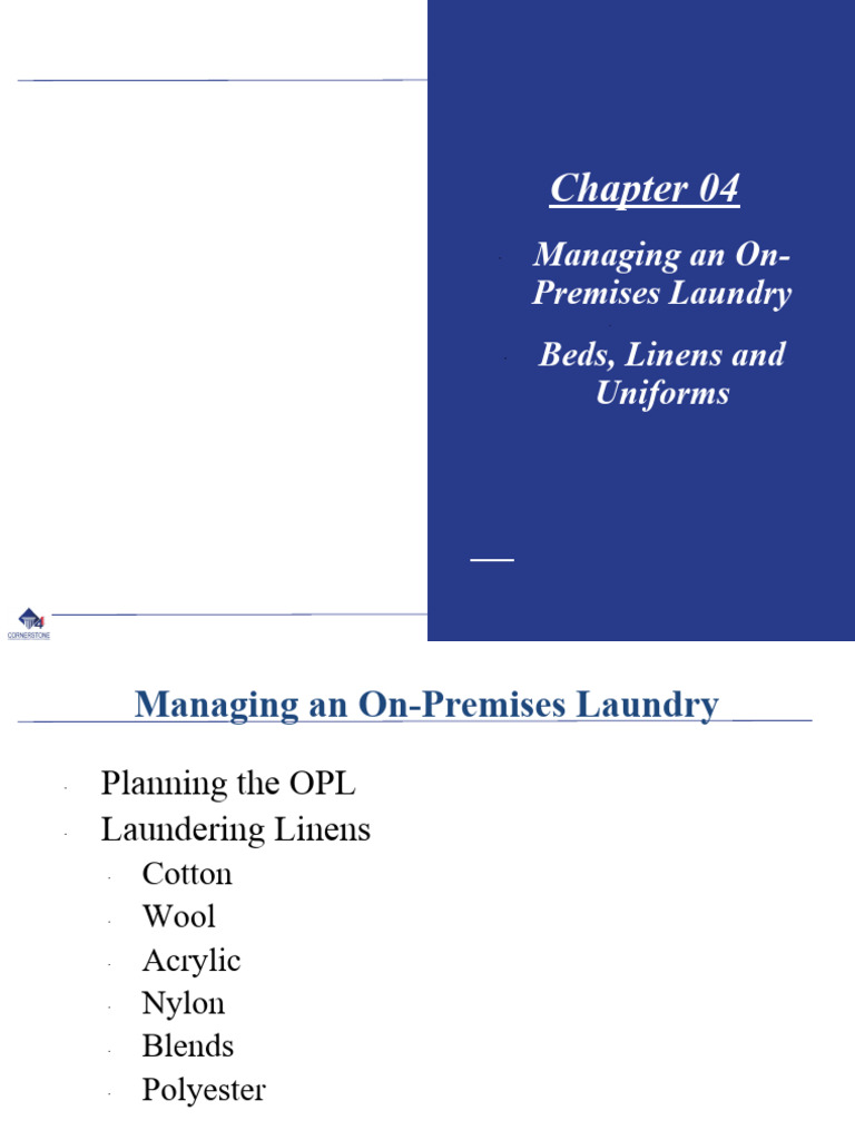 JAN Chapter 4 JAN 22 | PDF | Linens | Laundry