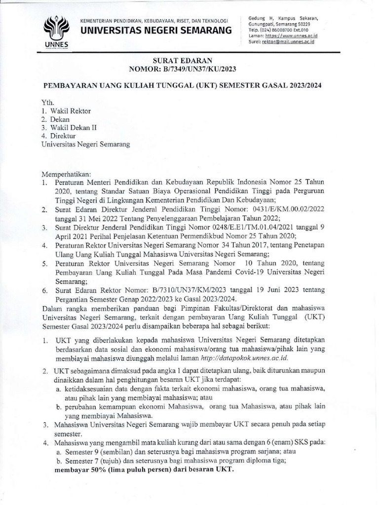 Pembayaran-UKT-GASAL-2023 Salinan | PDF