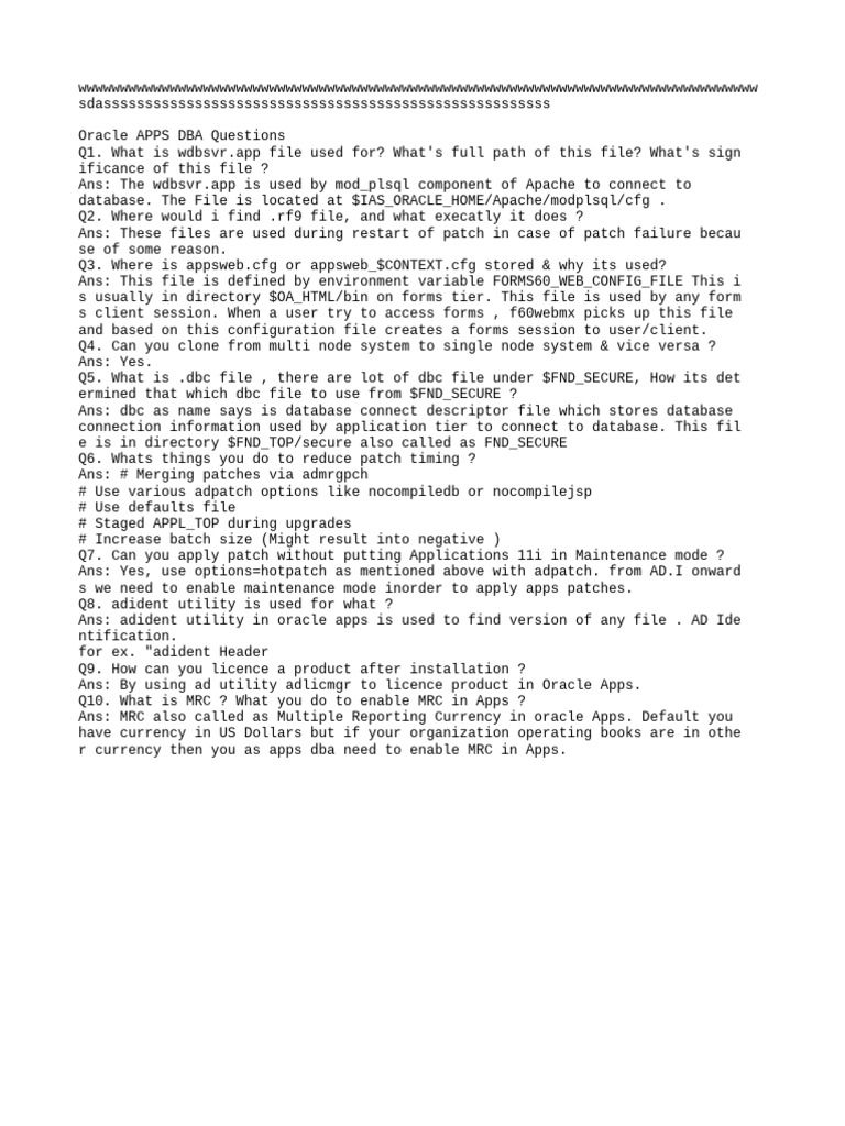 Oracle Apps DBA Interview Guide | PDF | Networking | Internet & Web