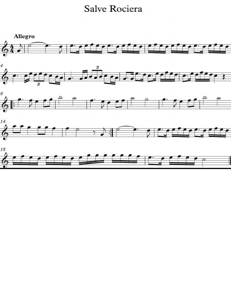La Salve Rociera Partitura | PDF