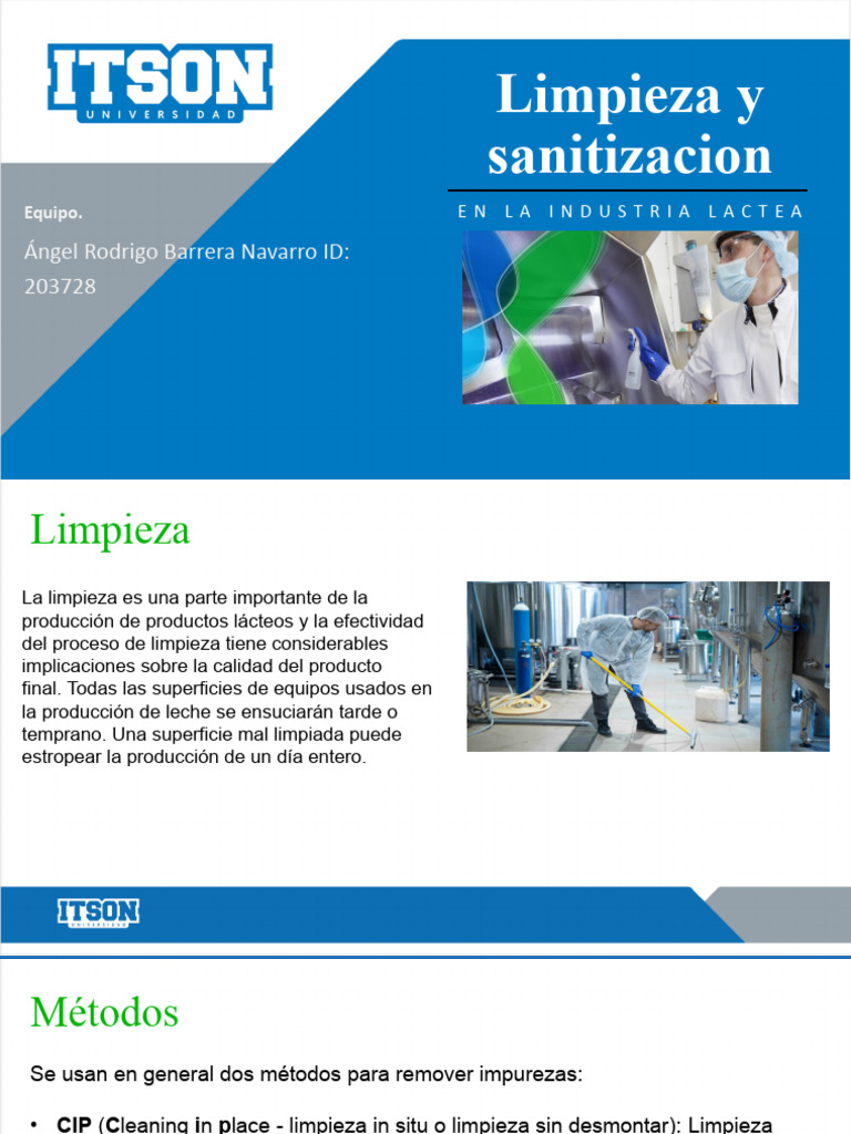Limpieza y Sanitizacion | PDF