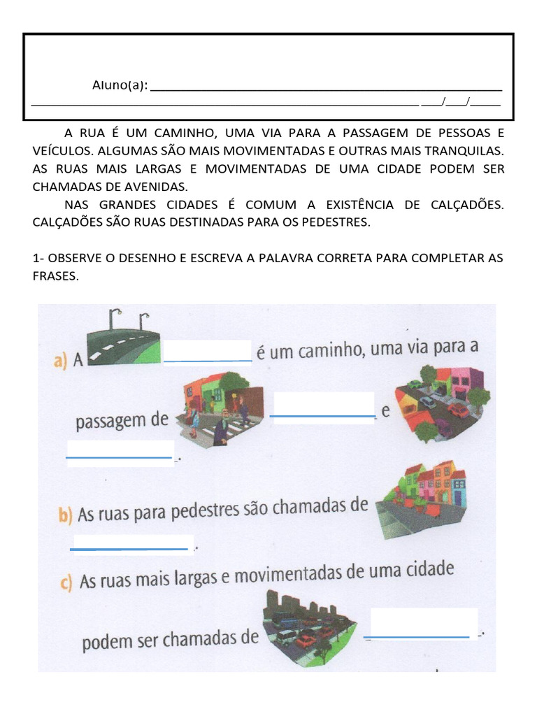 Modelo de Prova 2 Ano GEOGRAFIA | PDF