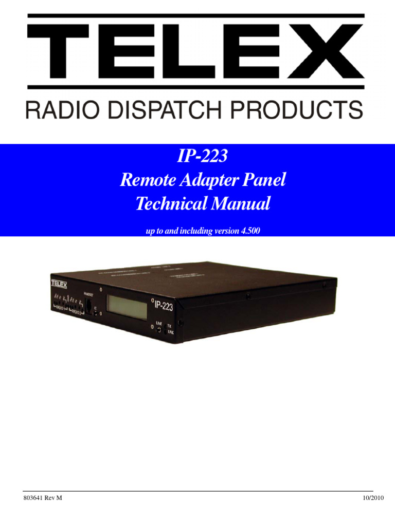 Telex IP-223 Manual | PDF
