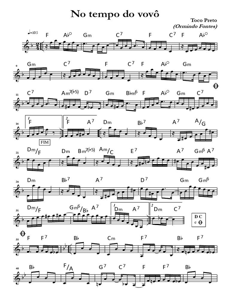 No Tempo Do Vov" - Toco Preto | PDF