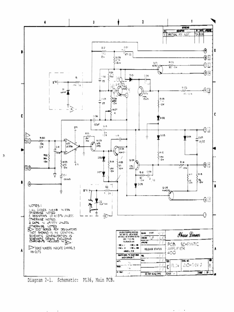 Phase Linear 400b 700b SCH | PDF