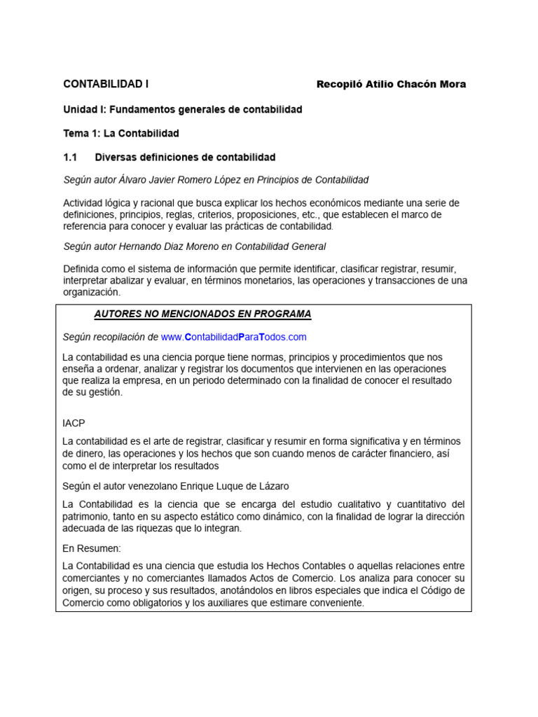 Contabilidad I t1 | PDF | Contabilidad | Business