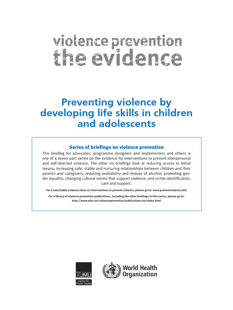 Developing Life Skills to Prevent Violence | PDF | Violence | Preschool