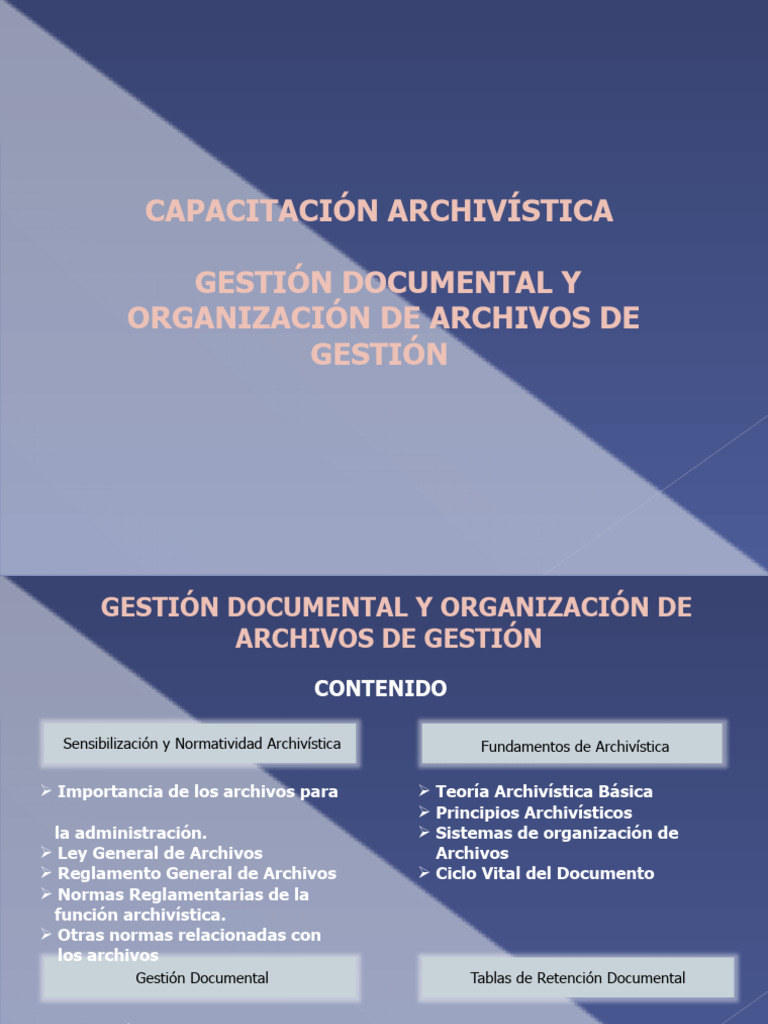 Capacitacion Gestion Documental 1 | PDF | Gestión de registros | Regulación