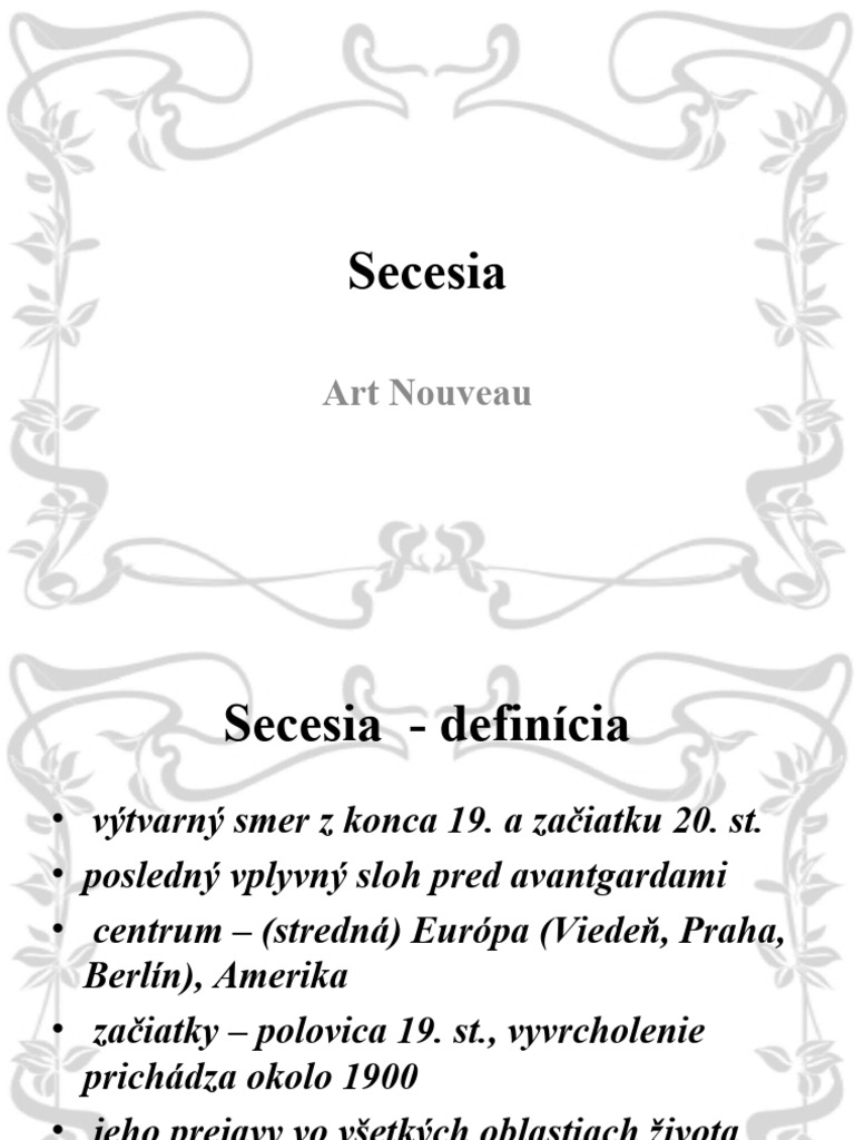 Secesia Dejiny Umenia | PDF