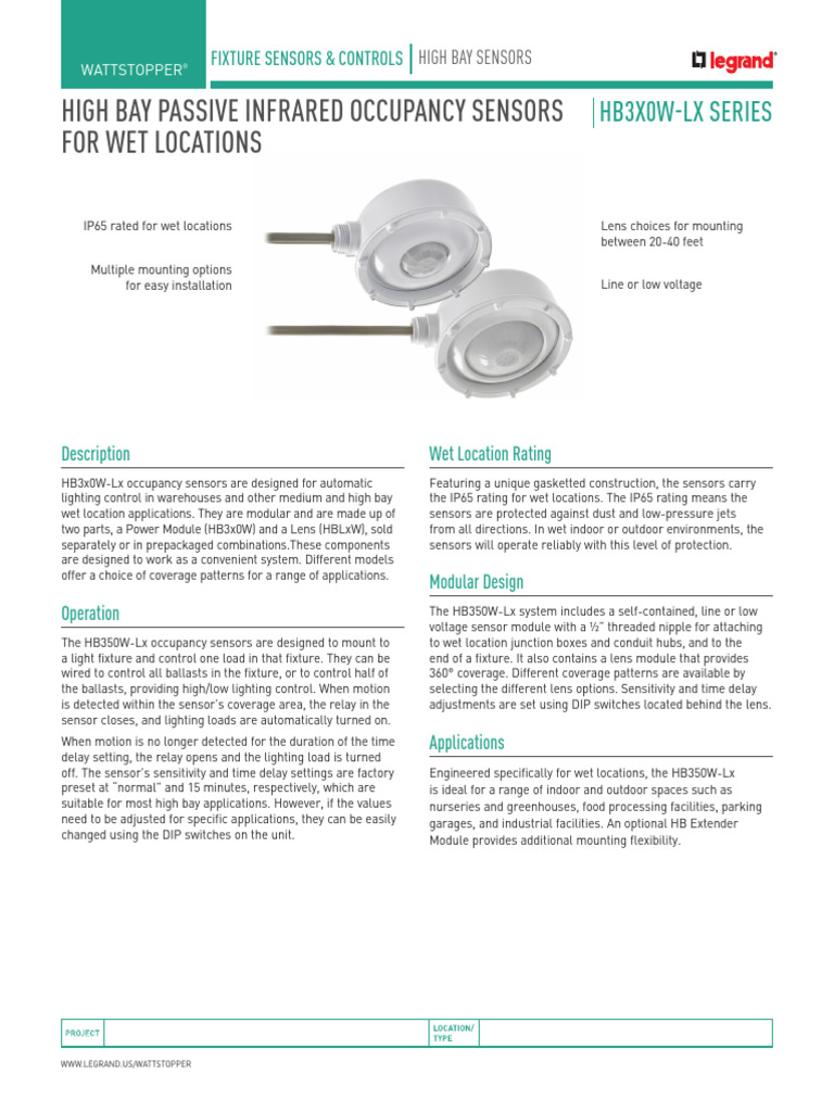 WS Cutsheet HB3x0w LX - 35302 | PDF