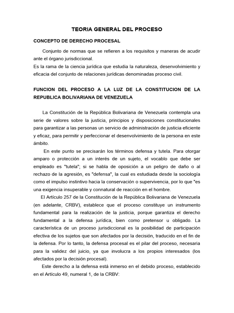 Guia Teoria General Del Proceso | PDF