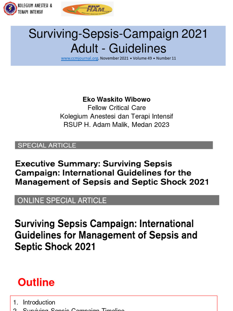 Surviving Sepsis Campaign 2021 | PDF | Sepsis | Infection
