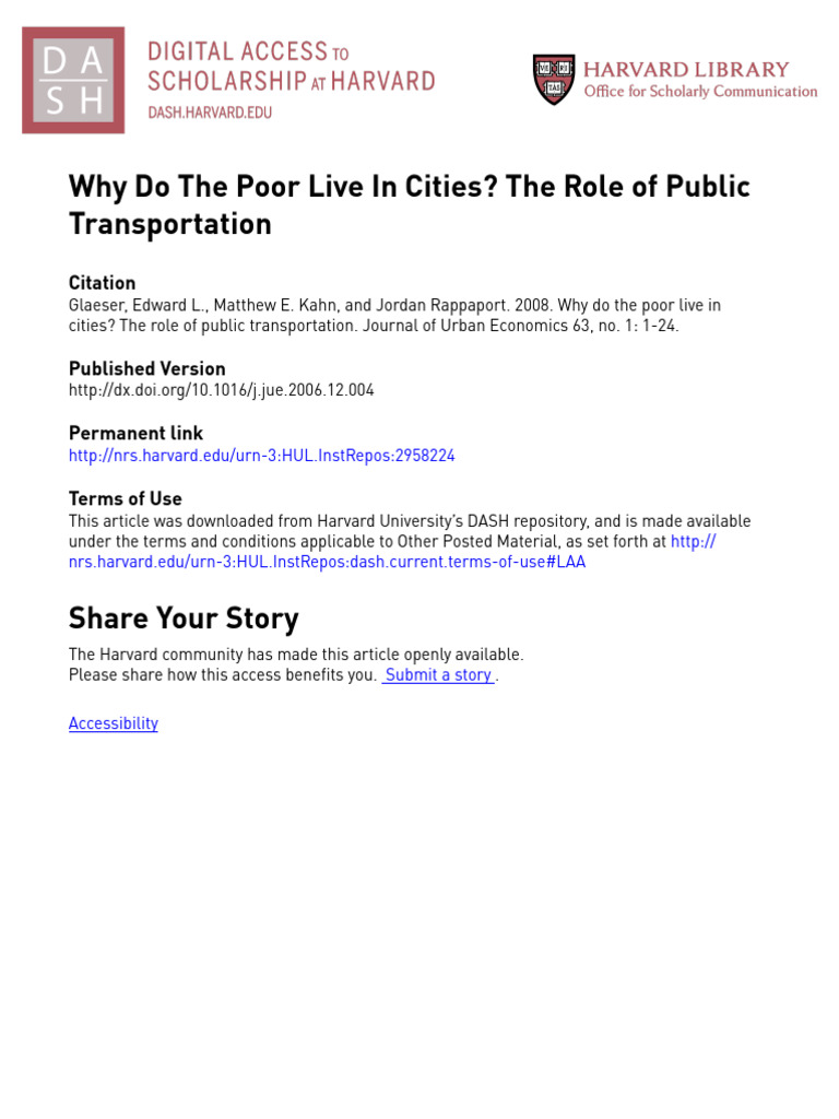 Why Do The Poor Live in Cities | PDF | Poverty | Poverty & Homelessness